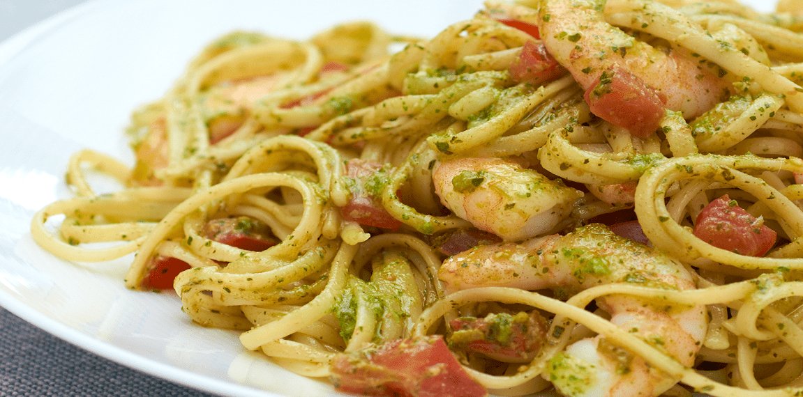 Linguine with Prawn & Pesto by Jane Curran Recipe | Sacla'