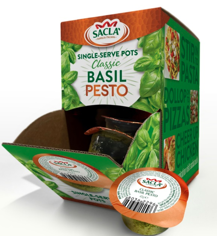 Sacla' Classic Basil Pesto Pots 24 x 45g