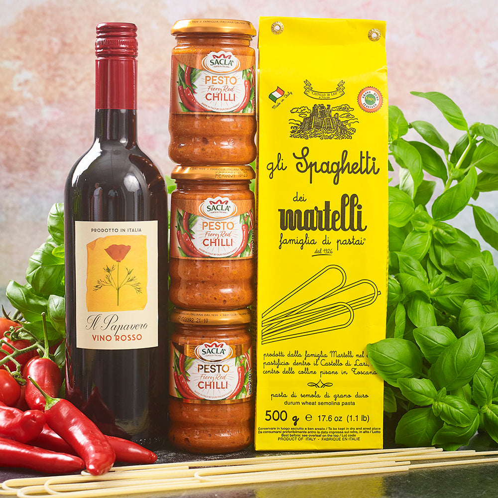 Chilli Pesto Dinner with Red Wine Bundle – Sacla'