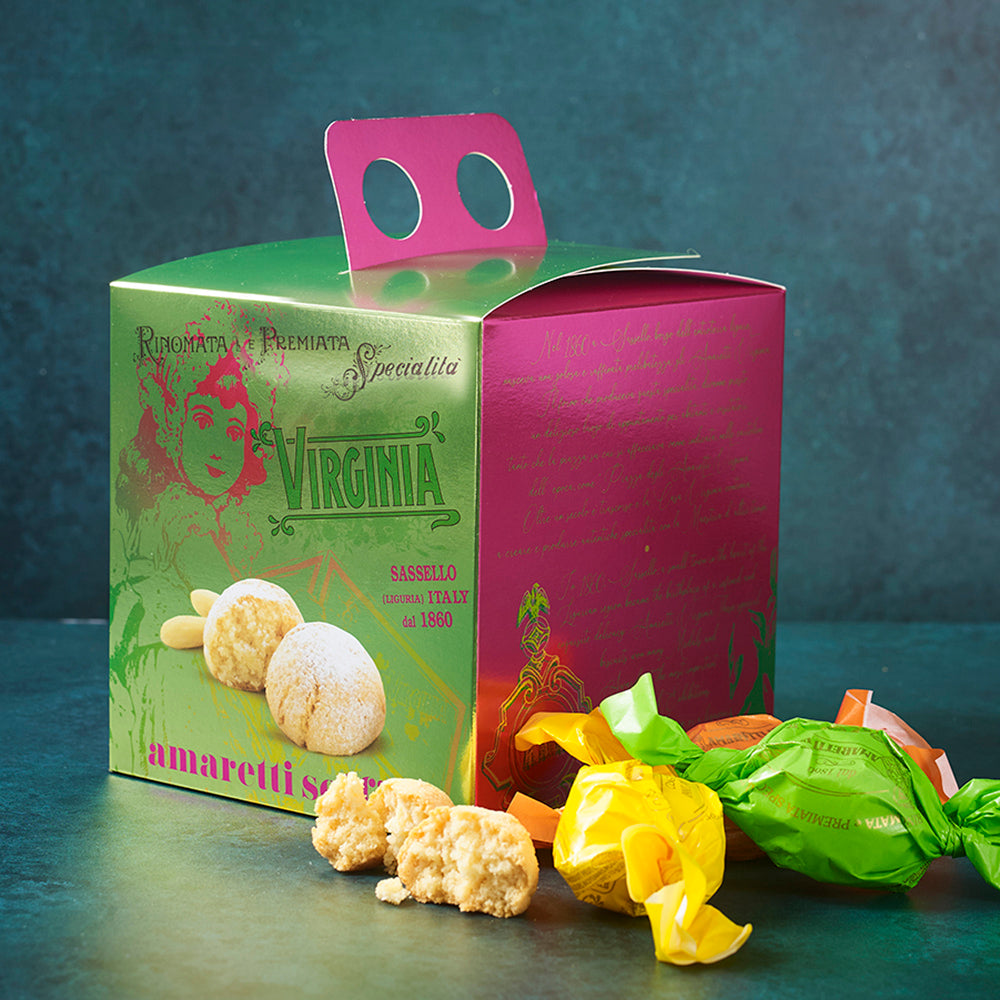 Soft Amaretti Metallic Cube 220g – Sacla'