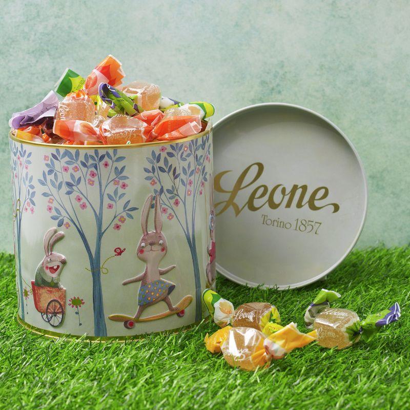 Assorted Jellies in Bunny Tin 400g by Leone | Italian Gifts | Sacla'