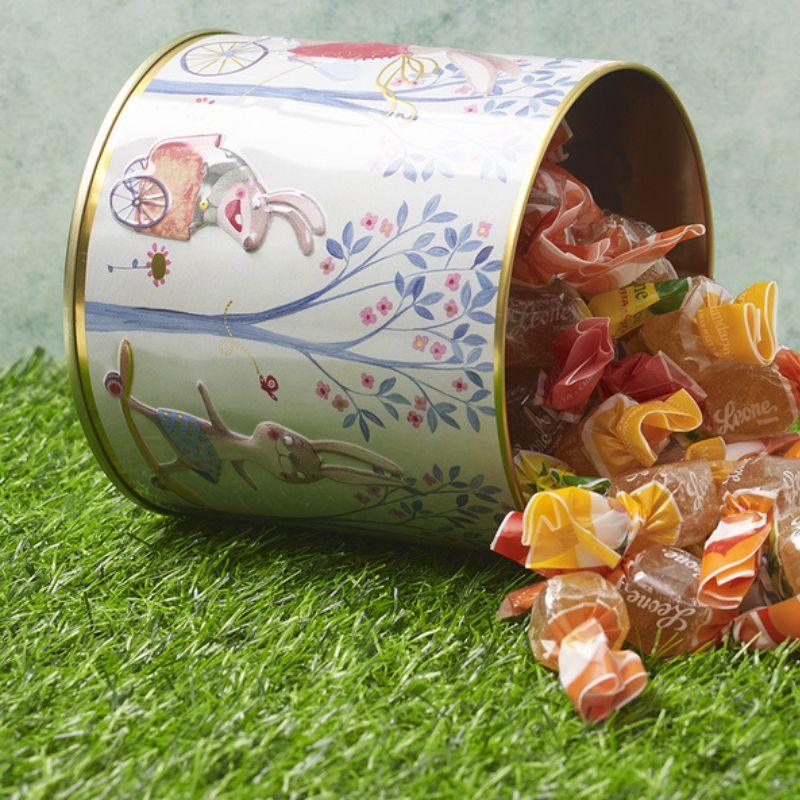 Assorted Jellies in Bunny Tin 400g by Leone | Italian Gifts | Sacla'