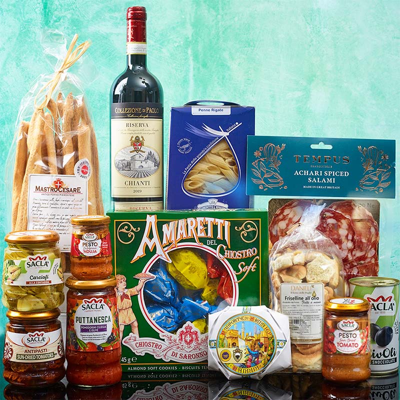 Deluxe Italian Food & Wine Hamper | Italian Christmas Gifts | Sacla'
