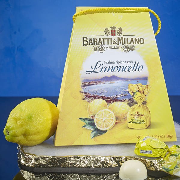 Limoncello Pralines 150g by Baratti | Italian Chocolate | Sacla' UK
